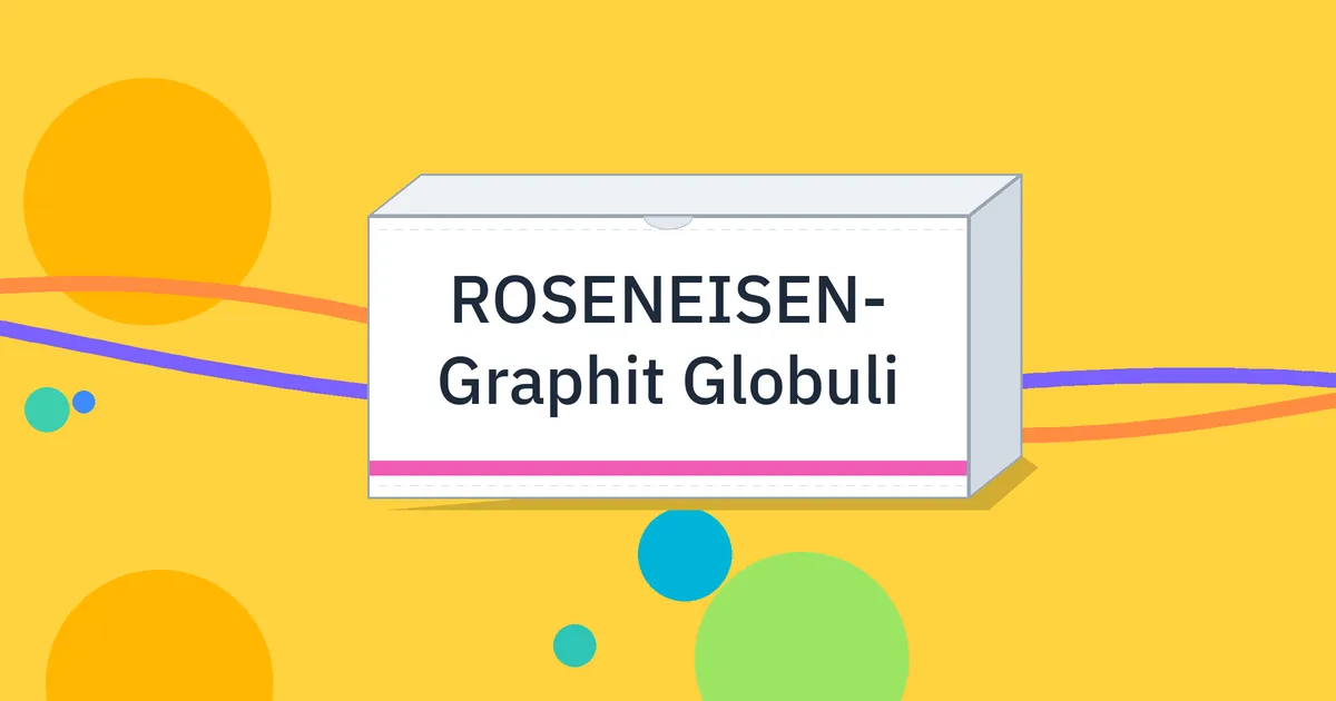 Symbolbild: Packung mit der Aufschrift ROSENEISEN-Graphit Globuli (PZN 08787442) – Verfügbarkeit und Bezug in Apotheken in Frankfurt am Main