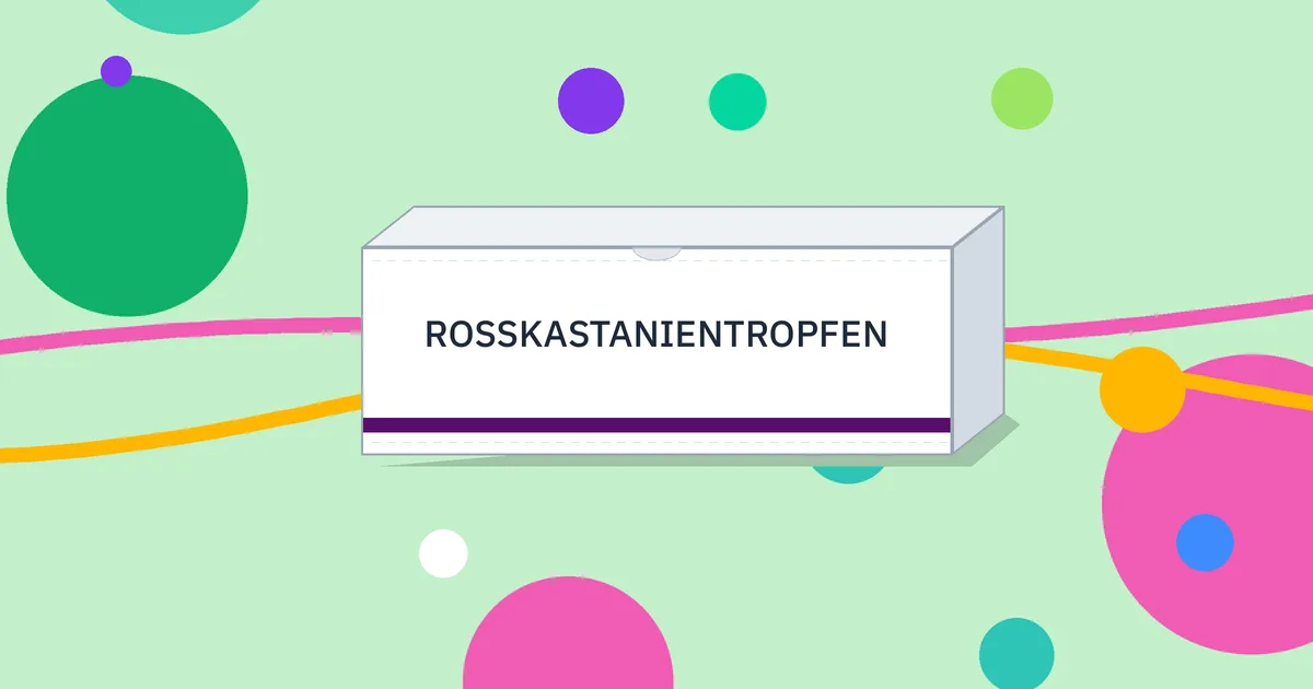 Symbolbild: Packung mit der Aufschrift ROSSKASTANIENTROPFEN (PZN 15191804) – Verfügbarkeit und Bezug in Apotheken in Frankfurt am Main