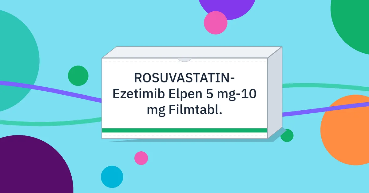 Symbolbild: Packung mit der Aufschrift ROSUVASTATIN-Ezetimib Elpen 5 mg-10 mg Filmtabl. (PZN 16388561) – Verfügbarkeit und Bezug in Apotheken in Frankfurt am Main
