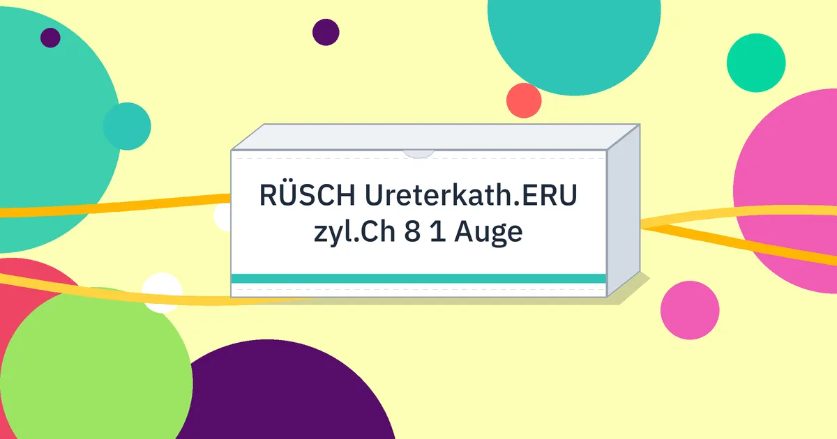 Symbolbild: Packung mit der Aufschrift RÜSCH Ureterkath.ERU zyl.Ch 8 1 Auge (PZN 07398230) – Verfügbarkeit und Bezug in Apotheken in Frankfurt am Main
