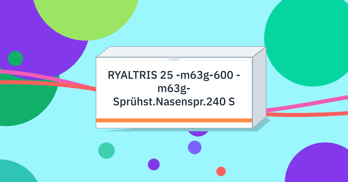 Symbolbild: Packung mit der Aufschrift RYALTRIS 25 -m63g-600 -m63g-Sprühst.Nasenspr.240 S (PZN 18240041) – Verfügbarkeit und Bezug in Apotheken in Frankfurt am Main