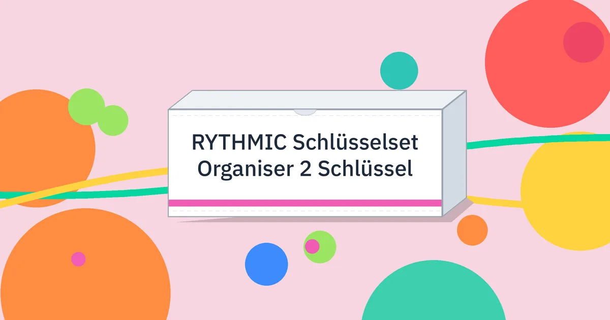 Symbolbild: Packung mit der Aufschrift RYTHMIC Schlüsselset Organiser 2 Schlüssel (PZN 18786998) – Verfügbarkeit und Bezug in Apotheken in Frankfurt am Main