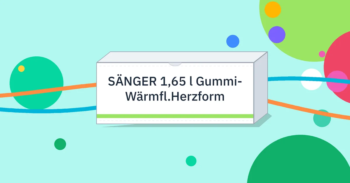Symbolbild: Packung mit der Aufschrift SÄNGER 1,65 l Gummi-Wärmfl.Herzform (PZN 00816380) – Verfügbarkeit und Bezug in Apotheken in Frankfurt am Main