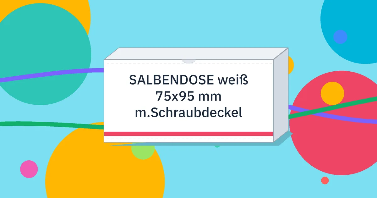 Symbolbild: Packung mit der Aufschrift SALBENDOSE weiß 75x95 mm m.Schraubdeckel (PZN 10402248) – Verfügbarkeit und Bezug in Apotheken in Frankfurt am Main