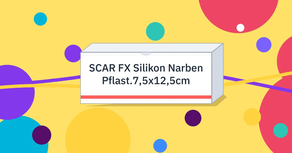 Symbolbild: Packung mit der Aufschrift SCAR FX Silikon Narben Pflast.7,5x12,5cm (PZN 02954867) – Verfügbarkeit und Bezug in Apotheken in Frankfurt am Main