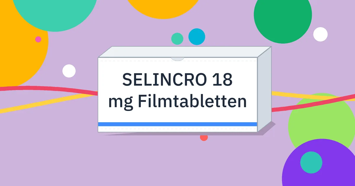 Symbolbild: Packung mit der Aufschrift SELINCRO 18 mg Filmtabletten (PZN 16749295) – Verfügbarkeit und Bezug in Apotheken in Frankfurt am Main