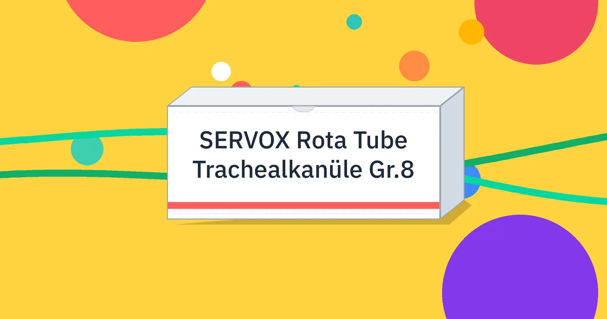 Symbolbild: Packung mit der Aufschrift SERVOX Rota Tube Trachealkanüle Gr.8 (PZN 09332956) – Verfügbarkeit und Bezug in Apotheken in Frankfurt am Main