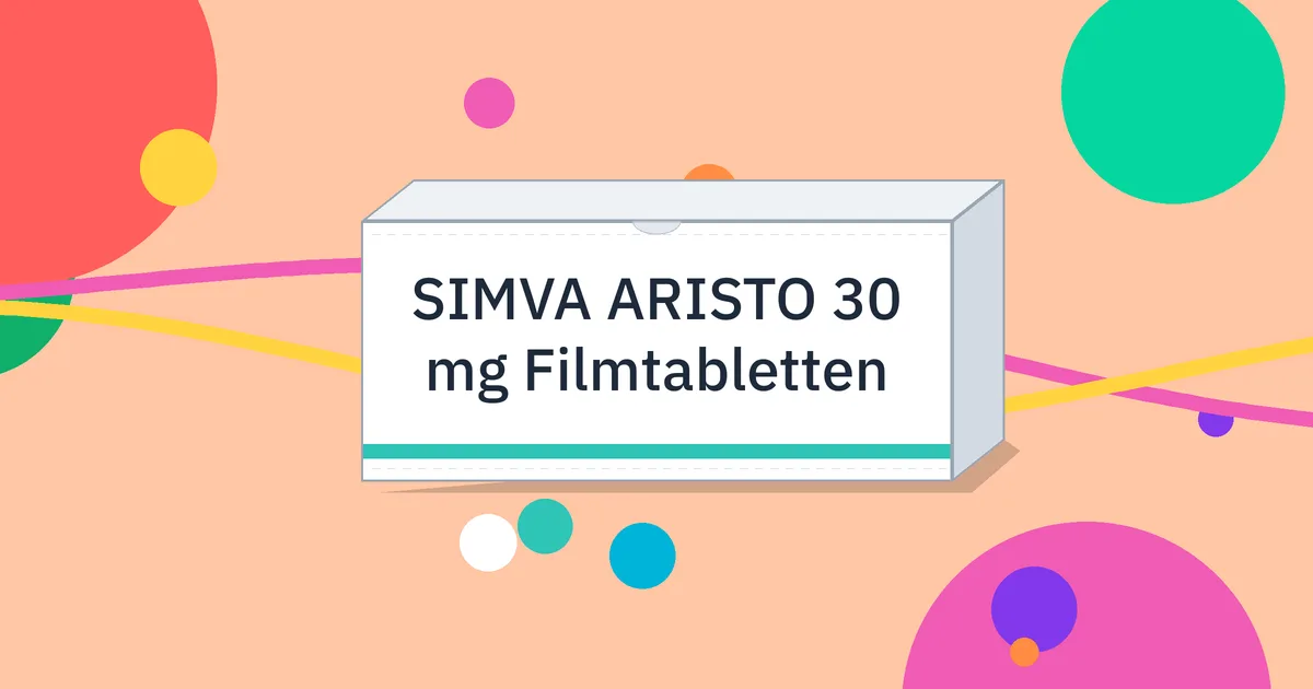 Symbolbild: Packung mit der Aufschrift SIMVA ARISTO 30 mg Filmtabletten (PZN 10144800) – Verfügbarkeit und Bezug in Apotheken in Frankfurt am Main