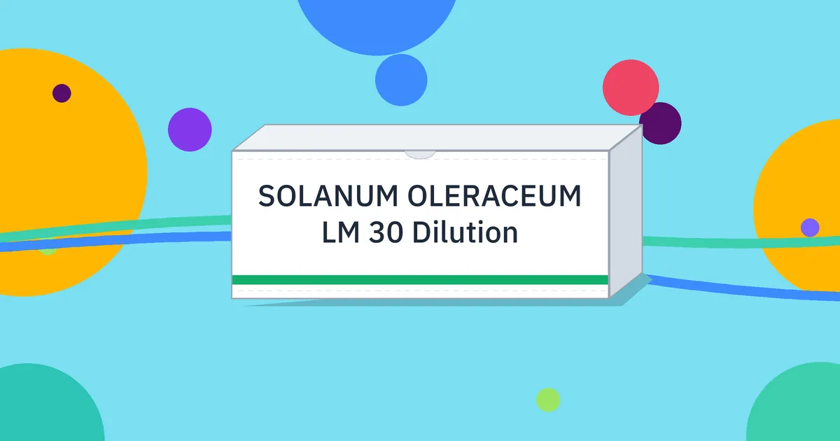 Symbolbild: Packung mit der Aufschrift SOLANUM OLERACEUM LM 30 Dilution (PZN 13193549) – Verfügbarkeit und Bezug in Apotheken in Frankfurt am Main