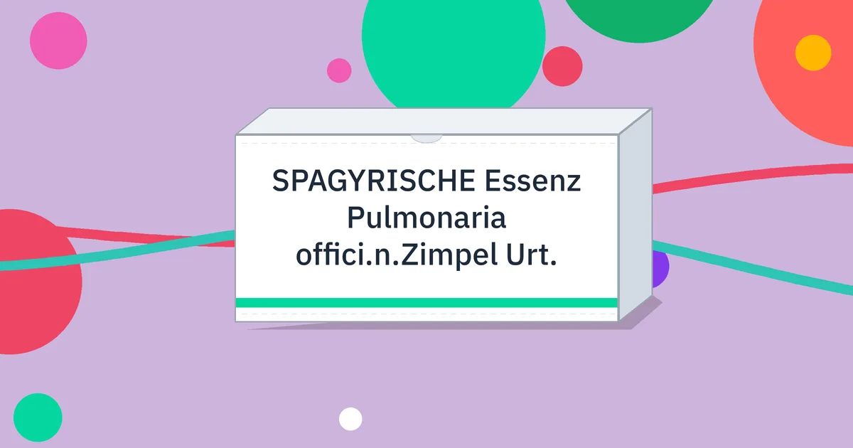 Symbolbild: Packung mit der Aufschrift SPAGYRISCHE Essenz Pulmonaria offici.n.Zimpel Urt. (PZN 18097388) – Verfügbarkeit und Bezug in Apotheken in Frankfurt am Main