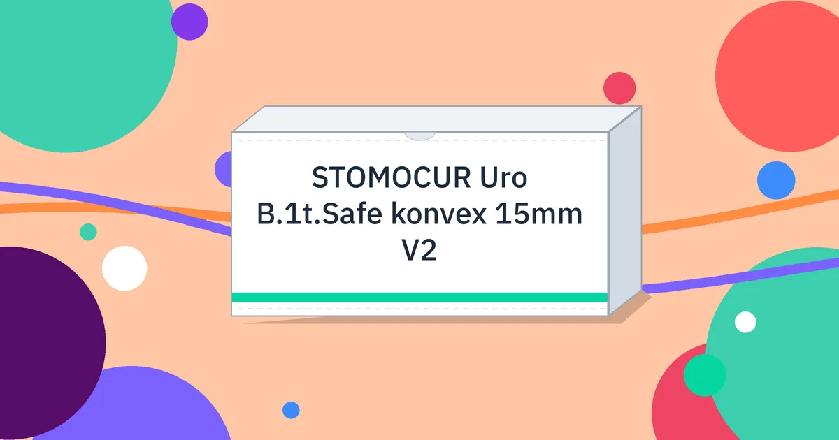 Symbolbild: Packung mit der Aufschrift STOMOCUR Uro B.1t.Safe konvex 15mm V2 (PZN 13866830) – Verfügbarkeit und Bezug in Apotheken in Frankfurt am Main