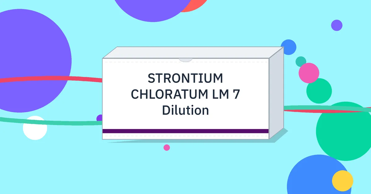 Symbolbild: Packung mit der Aufschrift STRONTIUM CHLORATUM LM 7 Dilution (PZN 13203489) – Verfügbarkeit und Bezug in Apotheken in Frankfurt am Main