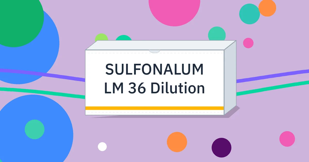 Symbolbild: Packung mit der Aufschrift SULFONALUM LM 36 Dilution (PZN 13209747) – Verfügbarkeit und Bezug in Apotheken in Frankfurt am Main