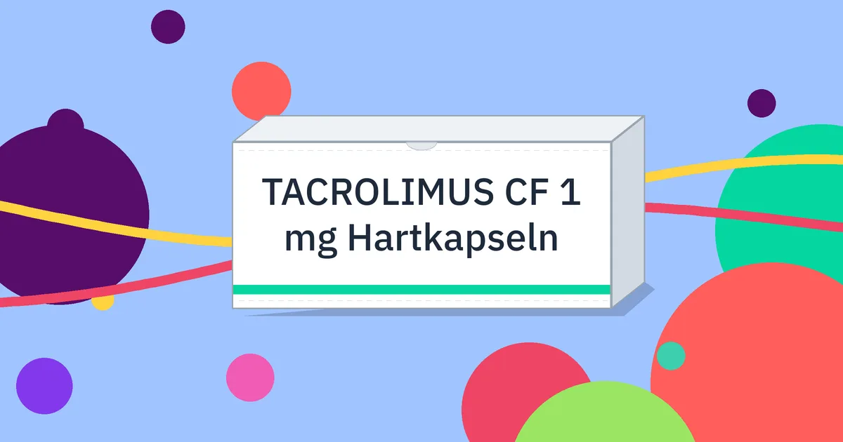 Symbolbild: Packung mit der Aufschrift TACROLIMUS CF 1 mg Hartkapseln (PZN 18028128) – Verfügbarkeit und Bezug in Apotheken in Frankfurt am Main