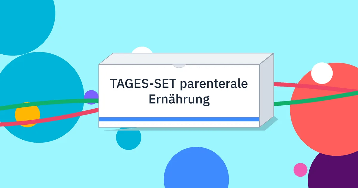 Symbolbild: Packung mit der Aufschrift TAGES-SET parenterale Ernährung (PZN 16016049) – Verfügbarkeit und Bezug in Apotheken in Frankfurt am Main