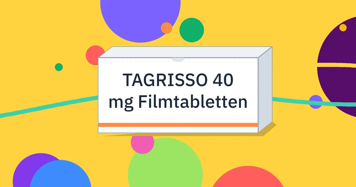 Symbolbild: Packung mit der Aufschrift TAGRISSO 40 mg Filmtabletten (PZN 12743321) – Verfügbarkeit und Bezug in Apotheken in Frankfurt am Main
