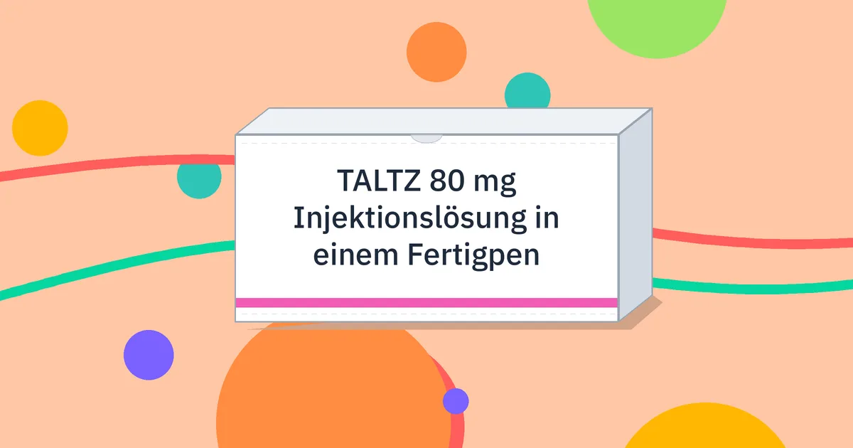 Symbolbild: Packung mit der Aufschrift TALTZ 80 mg Injektionslösung in einem Fertigpen (PZN 15242200) – Verfügbarkeit und Bezug in Apotheken in Frankfurt am Main