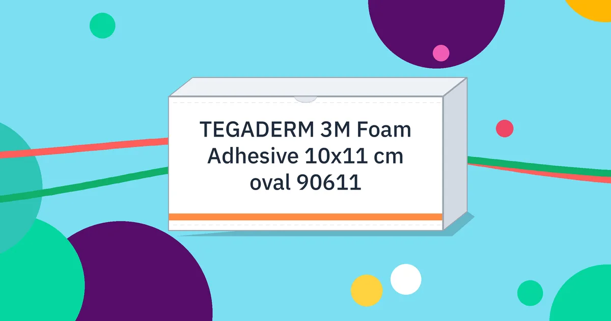 Symbolbild: Packung mit der Aufschrift TEGADERM 3M Foam Adhesive 10x11 cm oval 90611 (PZN 10185638) – Verfügbarkeit und Bezug in Apotheken in Frankfurt am Main