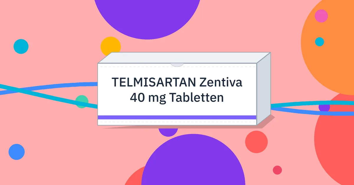 Symbolbild: Packung mit der Aufschrift TELMISARTAN Zentiva 40 mg Tabletten (PZN 10001762) – Verfügbarkeit und Bezug in Apotheken in Frankfurt am Main