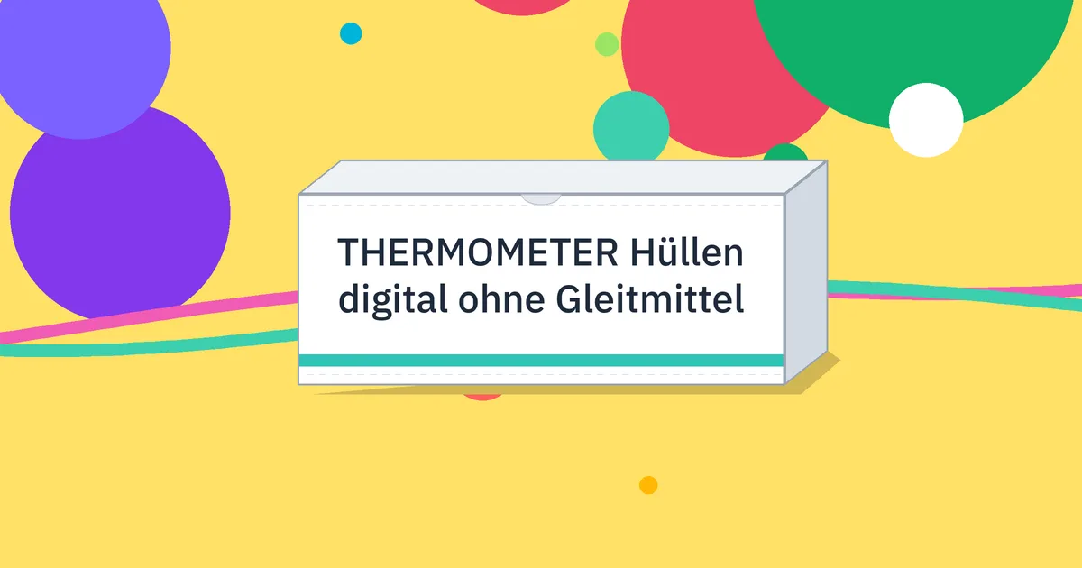 Symbolbild: Packung mit der Aufschrift THERMOMETER Hüllen digital ohne Gleitmittel (PZN 10110474) – Verfügbarkeit und Bezug in Apotheken in Frankfurt am Main