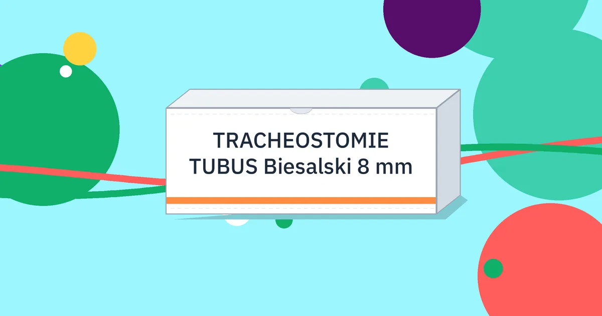 Symbolbild: Packung mit der Aufschrift TRACHEOSTOMIE TUBUS Biesalski 8 mm (PZN 16038513) – Verfügbarkeit und Bezug in Apotheken in Frankfurt am Main