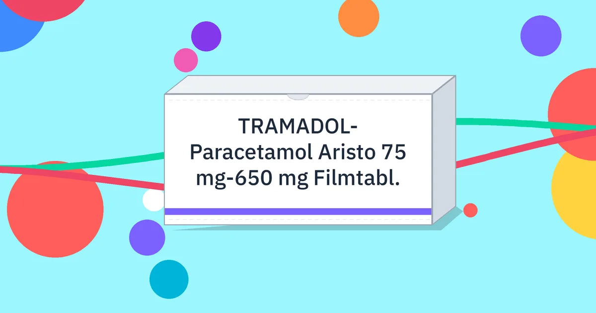 Symbolbild: Packung mit der Aufschrift TRAMADOL-Paracetamol Aristo 75 mg-650 mg Filmtabl. (PZN 11242717) – Verfügbarkeit und Bezug in Apotheken in Frankfurt am Main