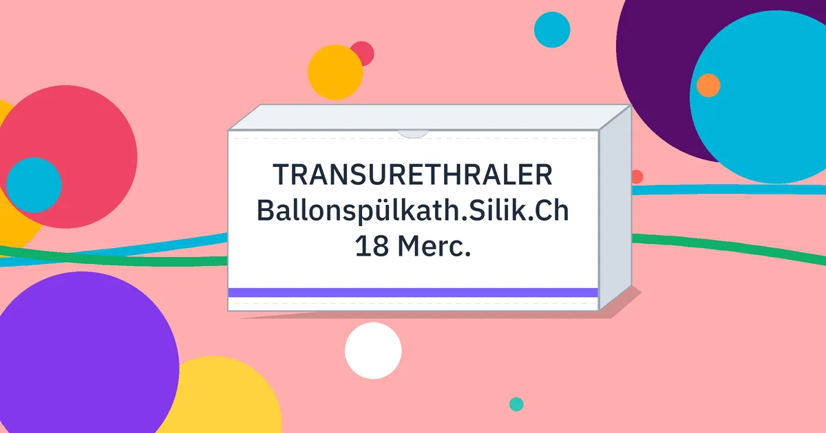 Symbolbild: Packung mit der Aufschrift TRANSURETHRALER Ballonspülkath.Silik.Ch 18 Merc. (PZN 01151511) – Verfügbarkeit und Bezug in Apotheken in Frankfurt am Main