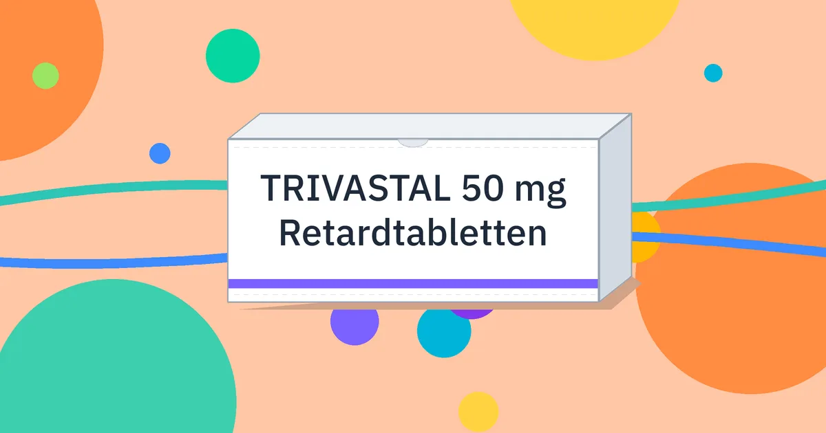 Symbolbild: Packung mit der Aufschrift TRIVASTAL 50 mg Retardtabletten (PZN 12365971) – Verfügbarkeit und Bezug in Apotheken in Frankfurt am Main
