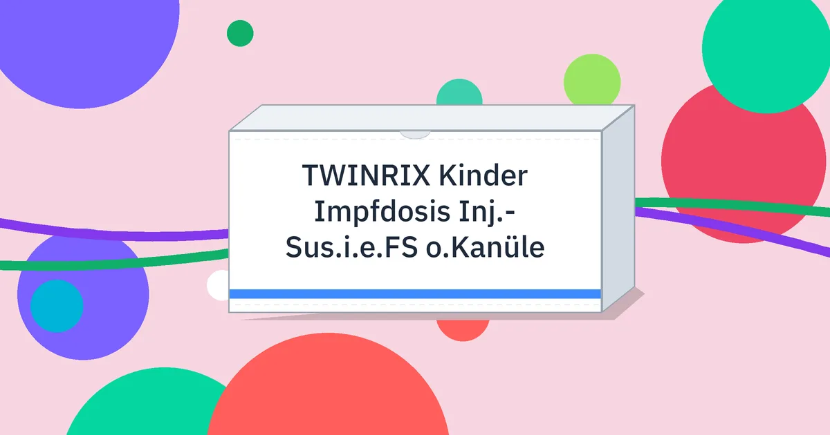 Symbolbild: Packung mit der Aufschrift TWINRIX Kinder Impfdosis Inj.-Sus.i.e.FS o.Kanüle (PZN 07728087) – Verfügbarkeit und Bezug in Apotheken in Frankfurt am Main