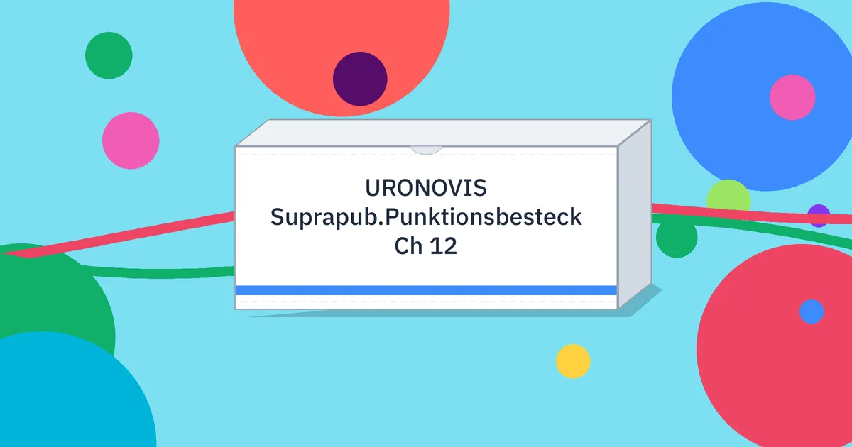 Symbolbild: Packung mit der Aufschrift URONOVIS Suprapub.Punktionsbesteck Ch 12 (PZN 00796217) – Verfügbarkeit und Bezug in Apotheken in Frankfurt am Main