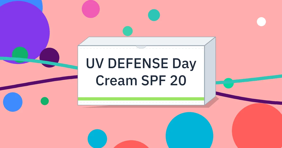 Symbolbild: Packung mit der Aufschrift UV DEFENSE Day Cream SPF 20 (PZN 18804851) – Verfügbarkeit und Bezug in Apotheken in Frankfurt am Main