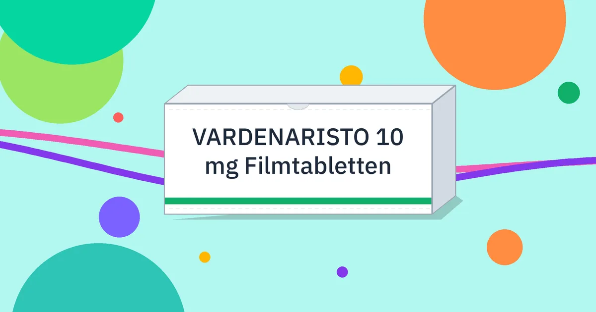 Symbolbild: Packung mit der Aufschrift VARDENARISTO 10 mg Filmtabletten (PZN 14131533) – Verfügbarkeit und Bezug in Apotheken in Frankfurt am Main