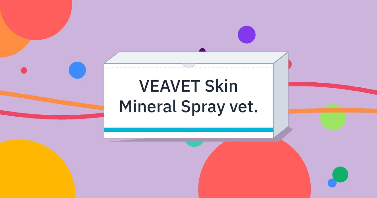 Symbolbild: Packung mit der Aufschrift VEAVET Skin Mineral Spray vet. (PZN 16880701) – Verfügbarkeit und Bezug in Apotheken in Frankfurt am Main