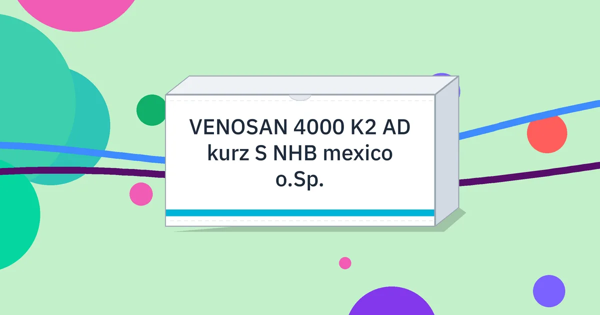 Symbolbild: Packung mit der Aufschrift VENOSAN 4000 K2 AD kurz S NHB mexico o.Sp. (PZN 14424011) – Verfügbarkeit und Bezug in Apotheken in Frankfurt am Main