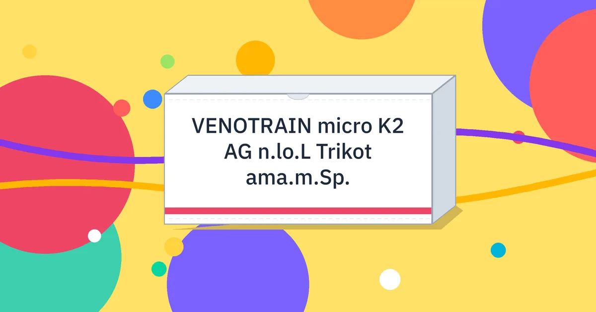 Symbolbild: Packung mit der Aufschrift VENOTRAIN micro K2 AG n.lo.L Trikot ama.m.Sp. (PZN 05712610) – Verfügbarkeit und Bezug in Apotheken in Frankfurt am Main