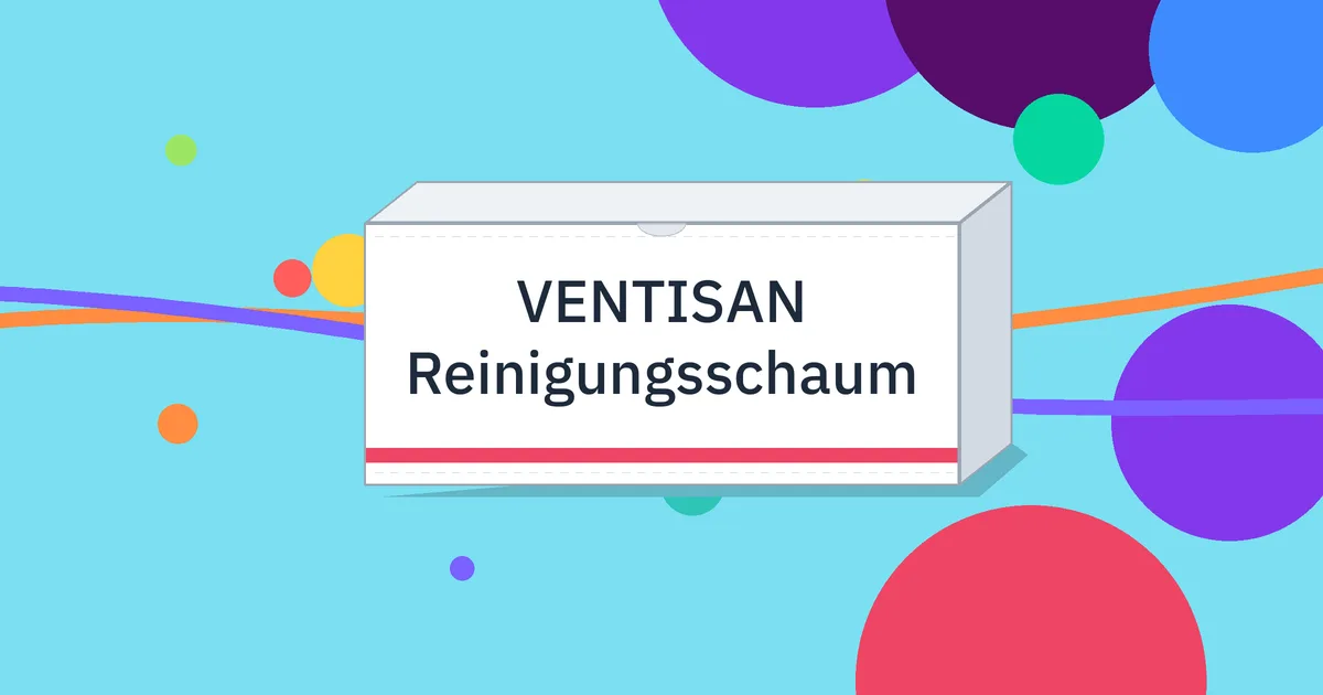 Symbolbild: Packung mit der Aufschrift VENTISAN Reinigungsschaum (PZN 10260883) – Verfügbarkeit und Bezug in Apotheken in Frankfurt am Main