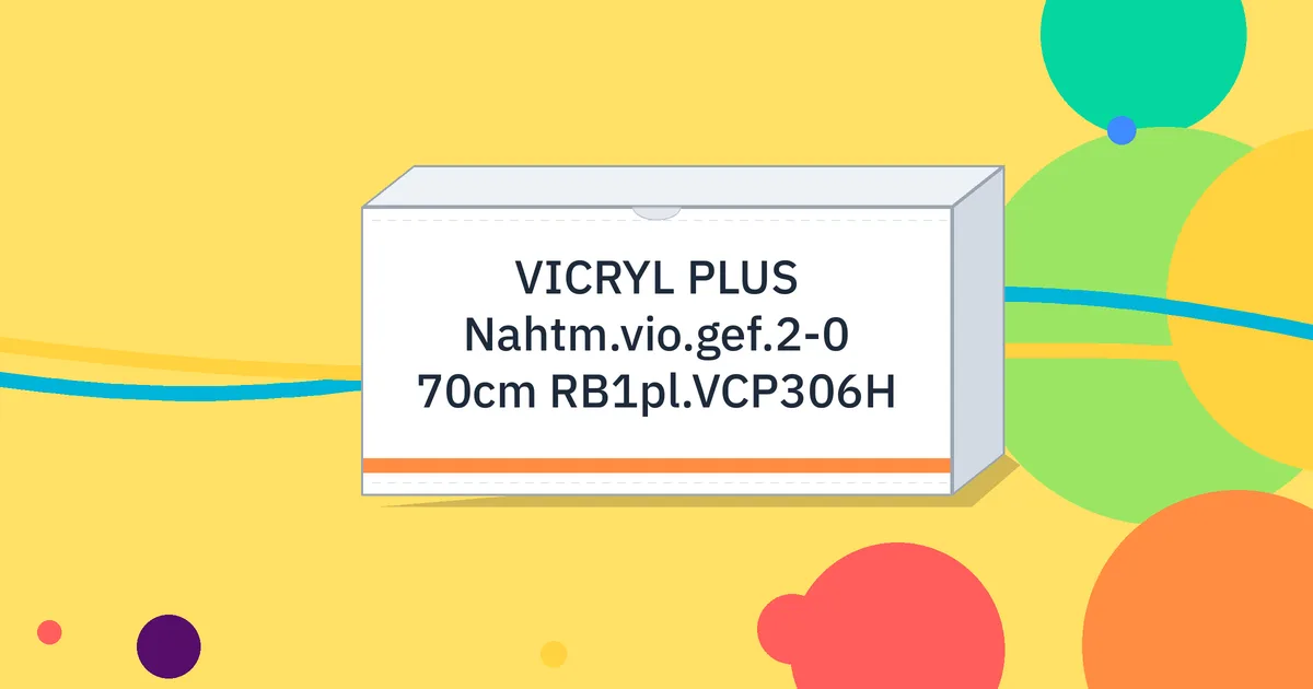 Symbolbild: Packung mit der Aufschrift VICRYL PLUS Nahtm.vio.gef.2-0 70cm RB1pl.VCP306H (PZN 20173926) – Verfügbarkeit und Bezug in Apotheken in Frankfurt am Main