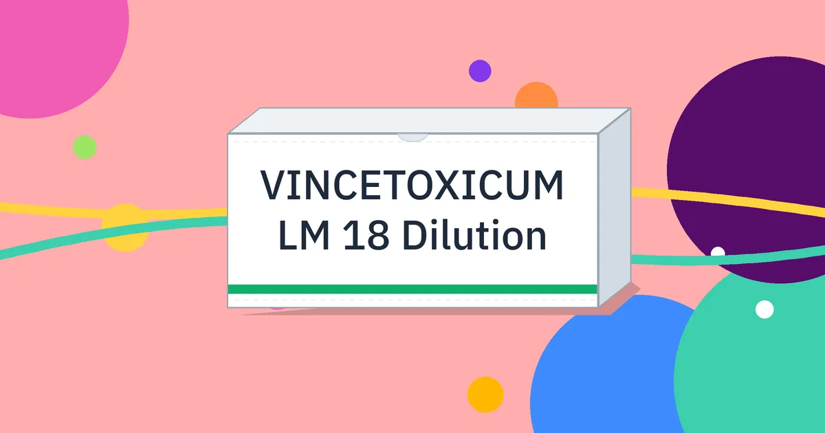 Symbolbild: Packung mit der Aufschrift VINCETOXICUM LM 18 Dilution (PZN 13274609) – Verfügbarkeit und Bezug in Apotheken in Frankfurt am Main