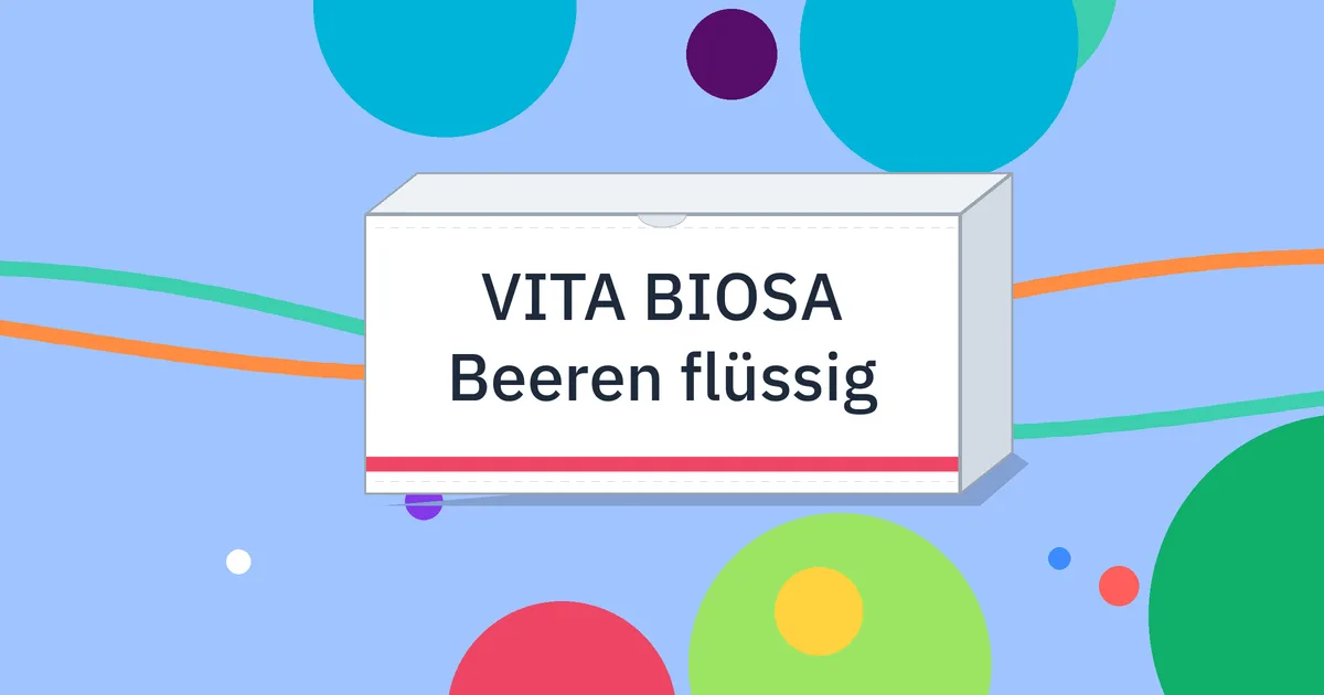 Symbolbild: Packung mit der Aufschrift VITA BIOSA Beeren flüssig (PZN 17870113) – Verfügbarkeit und Bezug in Apotheken in Frankfurt am Main