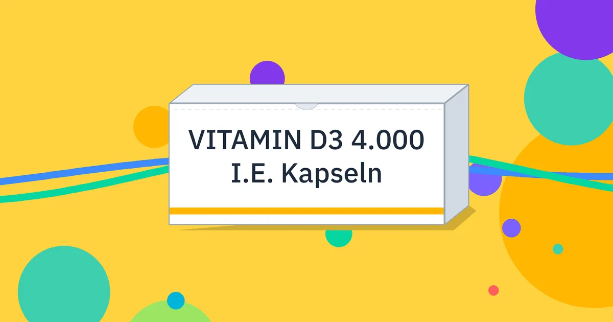 Symbolbild: Packung mit der Aufschrift VITAMIN D3 4.000 I.E. Kapseln (PZN 16937476) – Verfügbarkeit und Bezug in Apotheken in Frankfurt am Main