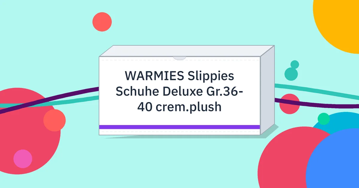 Symbolbild: Packung mit der Aufschrift WARMIES Slippies Schuhe Deluxe Gr.36-40 crem.plush (PZN 11732373) – Verfügbarkeit und Bezug in Apotheken in Frankfurt am Main