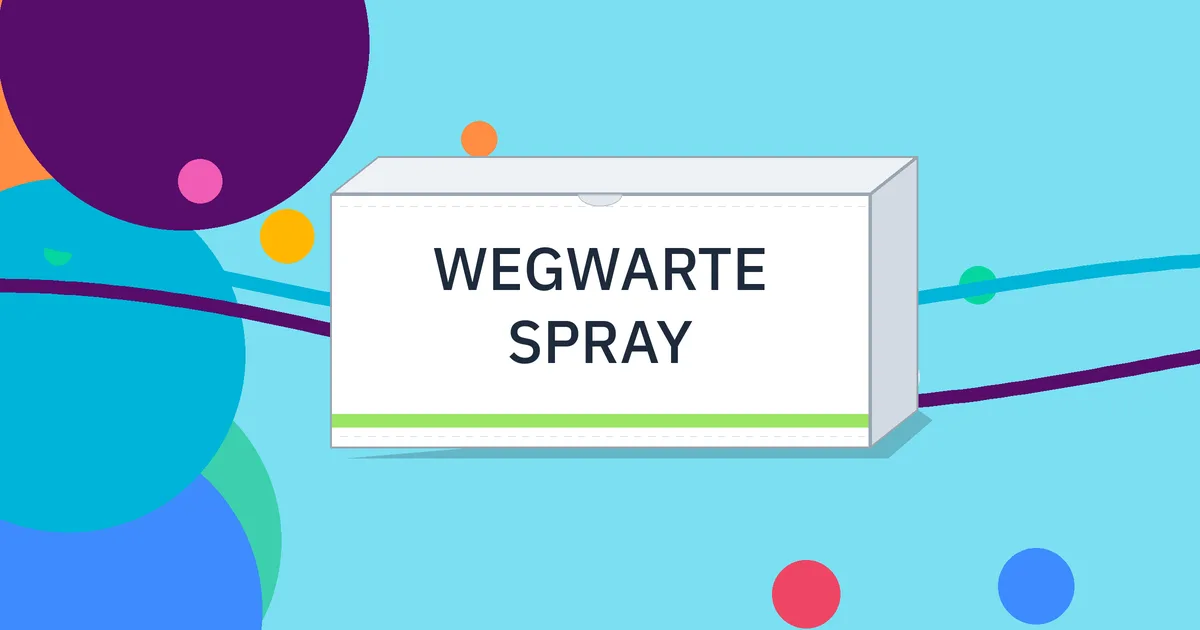 Symbolbild: Packung mit der Aufschrift WEGWARTE SPRAY (PZN 11713878) – Verfügbarkeit und Bezug in Apotheken in Frankfurt am Main