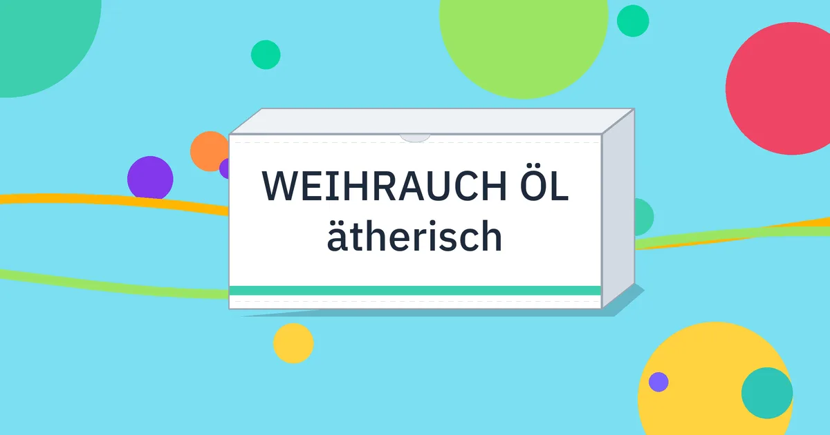Symbolbild: Packung mit der Aufschrift WEIHRAUCH ÖL ätherisch (PZN 16328205) – Verfügbarkeit und Bezug in Apotheken in Frankfurt am Main