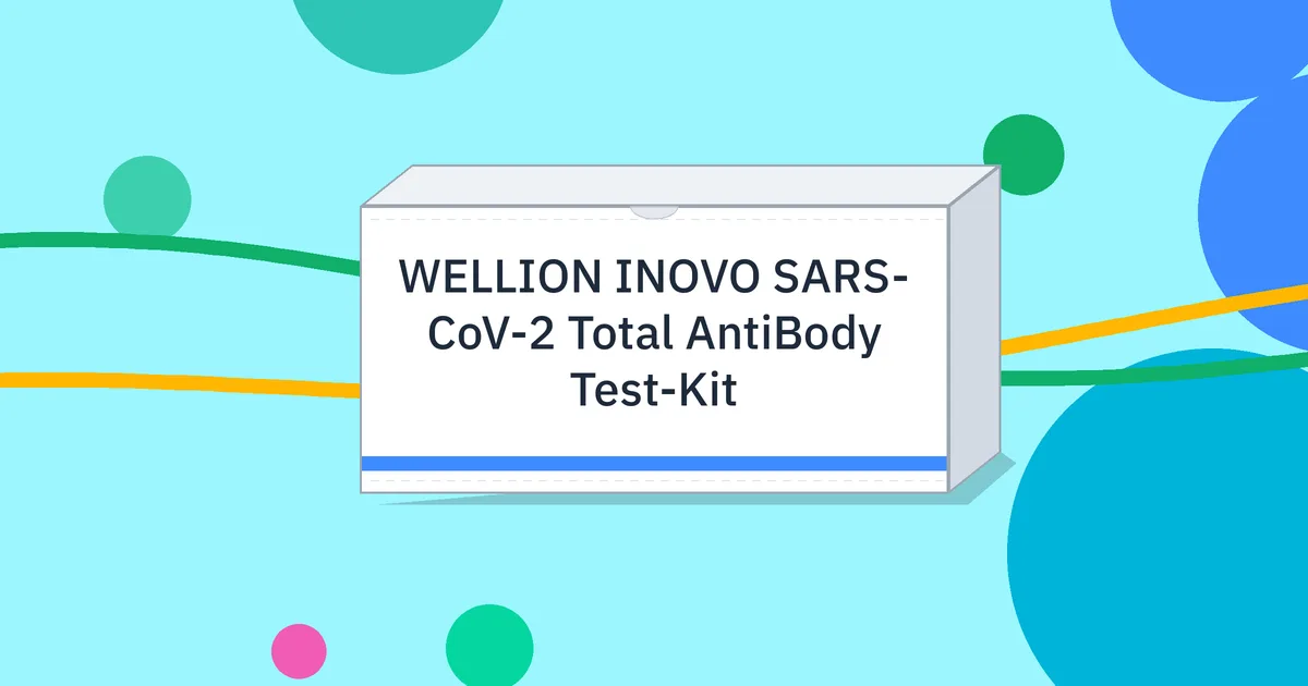 Symbolbild: Packung mit der Aufschrift WELLION INOVO SARS-CoV-2 Total AntiBody Test-Kit (PZN 17615208) – Verfügbarkeit und Bezug in Apotheken in Frankfurt am Main