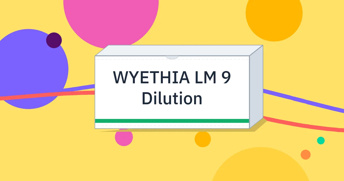 Symbolbild: Packung mit der Aufschrift WYETHIA LM 9 Dilution (PZN 13281532) – Verfügbarkeit und Bezug in Apotheken in Frankfurt am Main