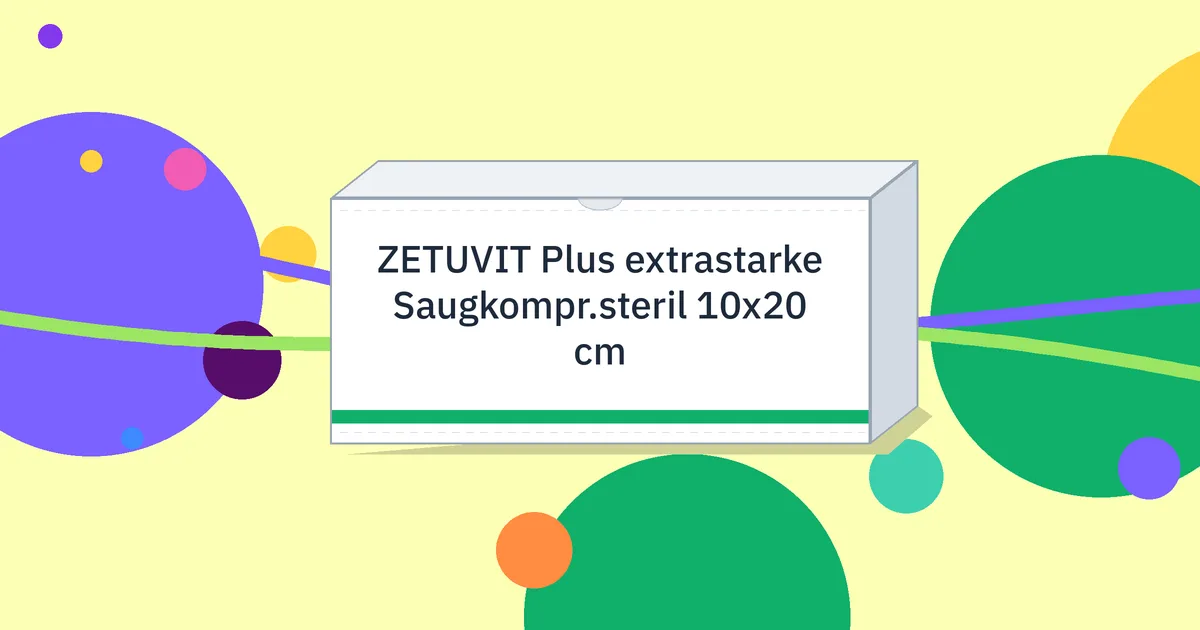 Symbolbild: Packung mit der Aufschrift ZETUVIT Plus extrastarke Saugkompr.steril 10x20 cm (PZN 17512359) – Verfügbarkeit und Bezug in Apotheken in Frankfurt am Main