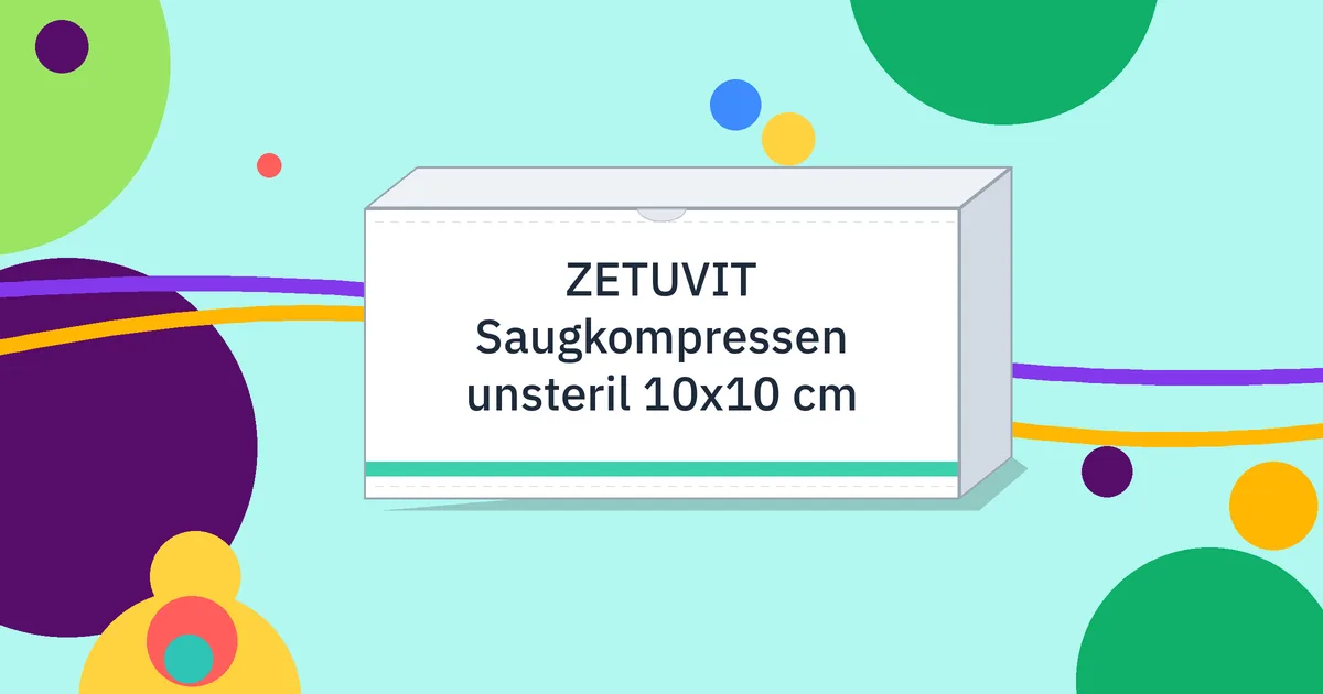 Symbolbild: Packung mit der Aufschrift ZETUVIT Saugkompressen unsteril 10x10 cm (PZN 20573933) – Verfügbarkeit und Bezug in Apotheken in Frankfurt am Main