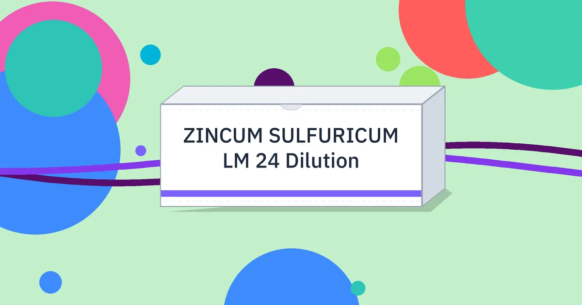 Symbolbild: Packung mit der Aufschrift ZINCUM SULFURICUM LM 24 Dilution (PZN 08806961) – Verfügbarkeit und Bezug in Apotheken in Frankfurt am Main