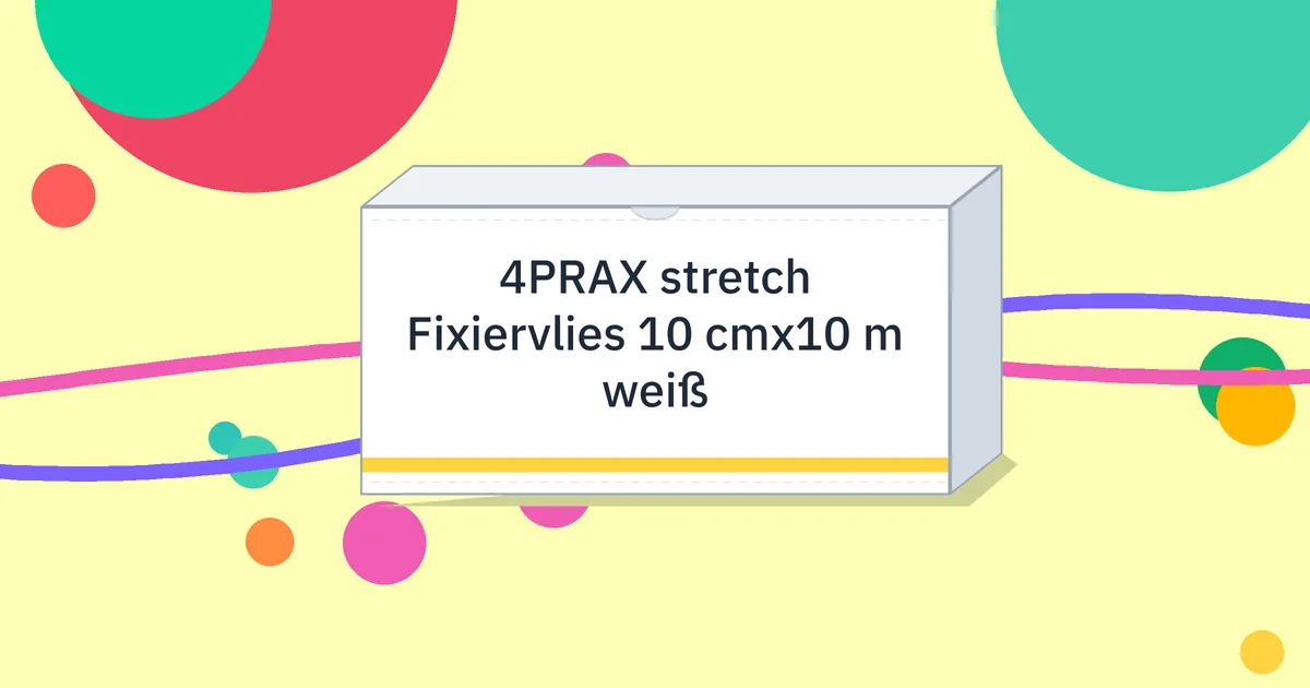 Symbolbild: Packung mit der Aufschrift 4PRAX stretch Fixiervlies 10 cmx10 m weiß (PZN 20231204) – Verfügbarkeit und Bezug in Apotheken in Frankfurt am Main