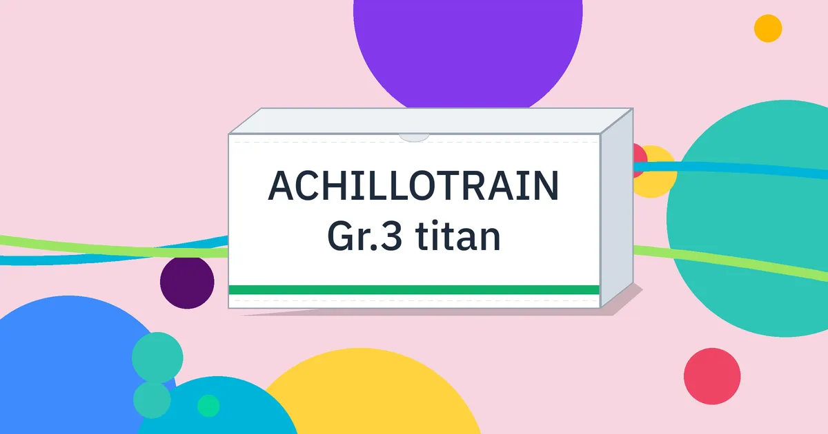 Symbolbild: Packung mit der Aufschrift ACHILLOTRAIN Gr.3 titan (PZN 19226250) – Verfügbarkeit und Bezug in Apotheken in Frankfurt am Main